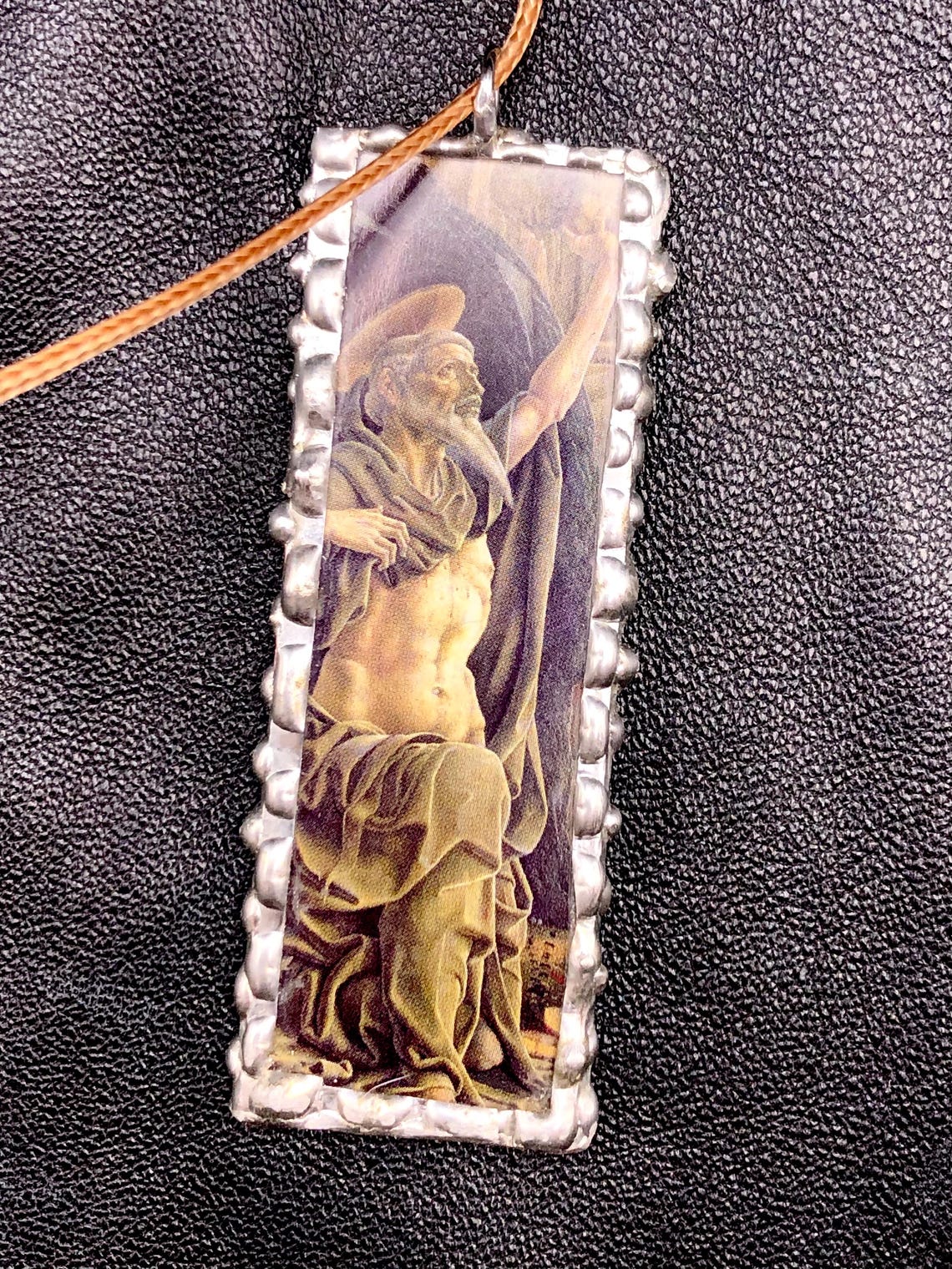 Religious Photo Pendant, Moses Necklace, Biblical Gift, Soft Solder ...
