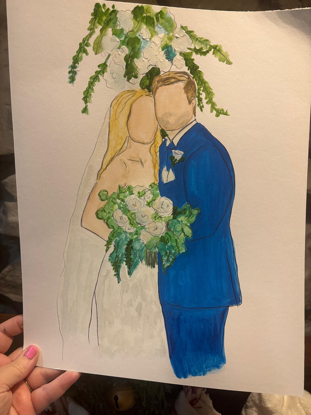 Faceless Watercolor Made From a Photo-11x17 - Etsy
