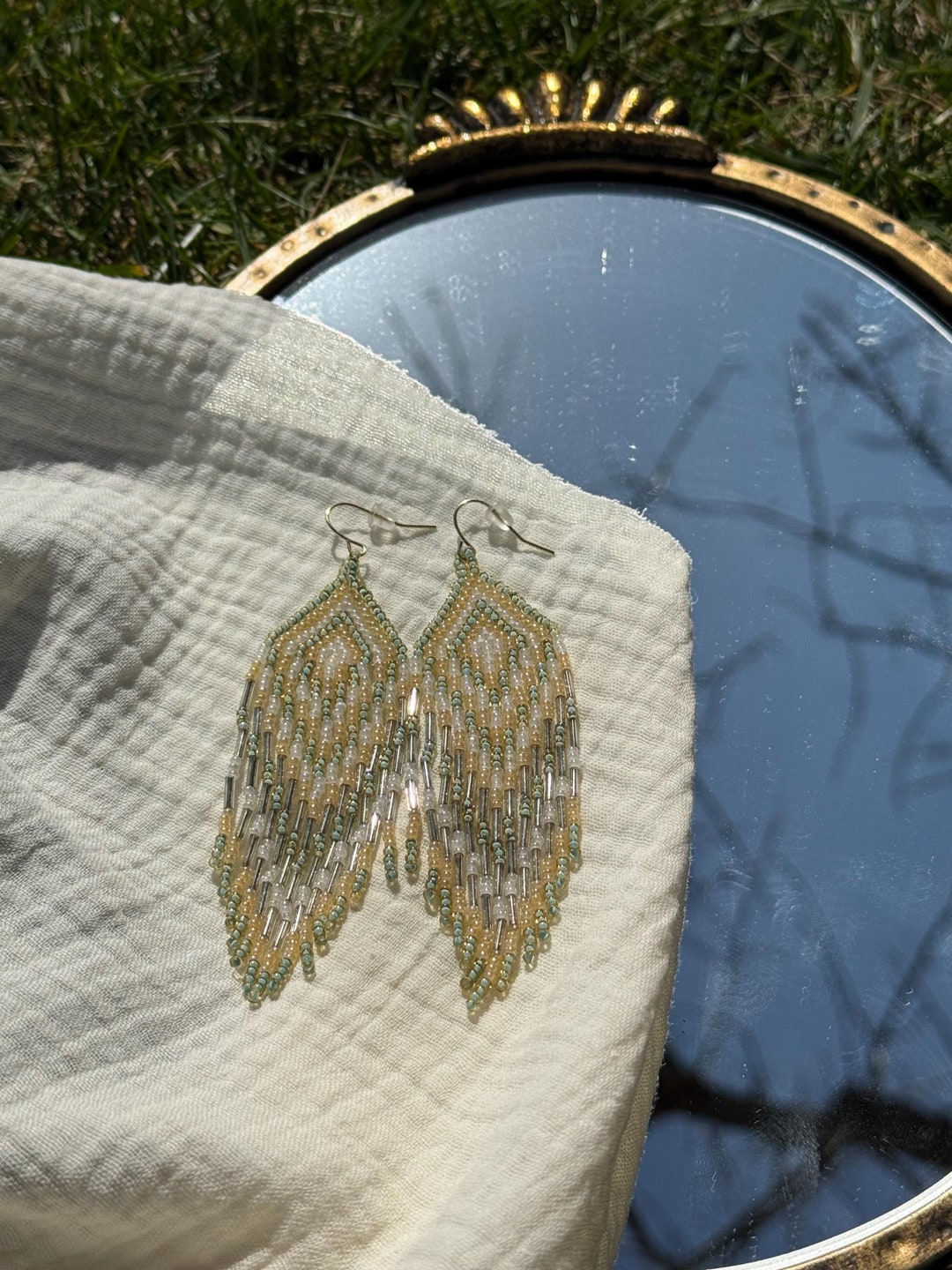 Bayou Queen - Beaded Peyote-stitch Earrings - Etsy