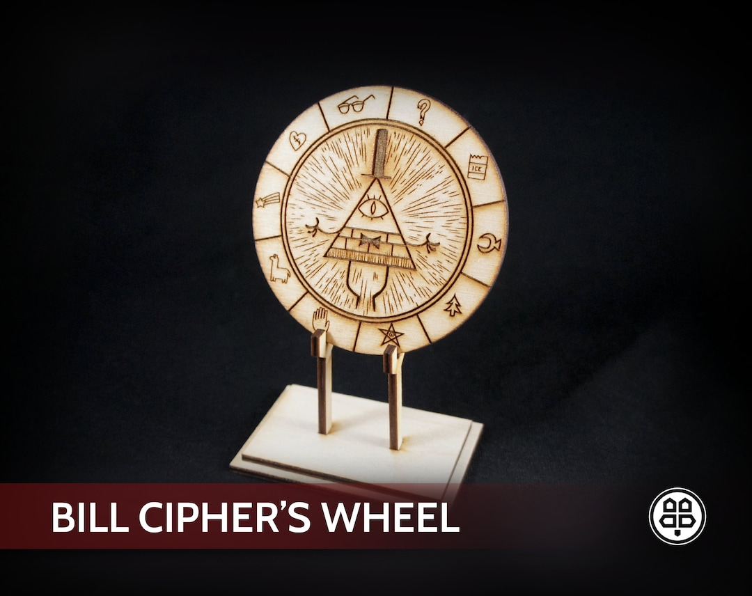 Bill Cipher's Wheel - Carved Wooden Decorative Symbol; Gravity Falls ...