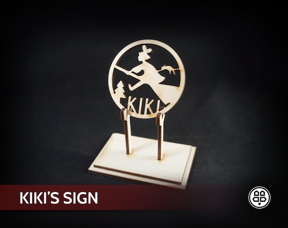 Kiki's Sign Carved Wooden Decorative Symbol Kiki's - Etsy