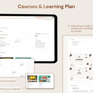 E-learning Hub Notion Template, Online Learning Tracker, Online Course ...