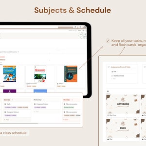 Digital Student Planner Hub Notion Template, Academic Planner, School ...