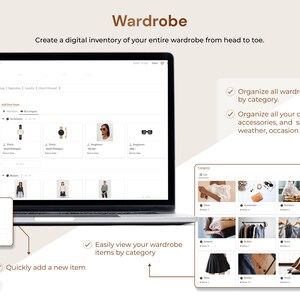 Notion Template Wardrobe Organizer, Notion Dashboard Wardrobe Manager ...