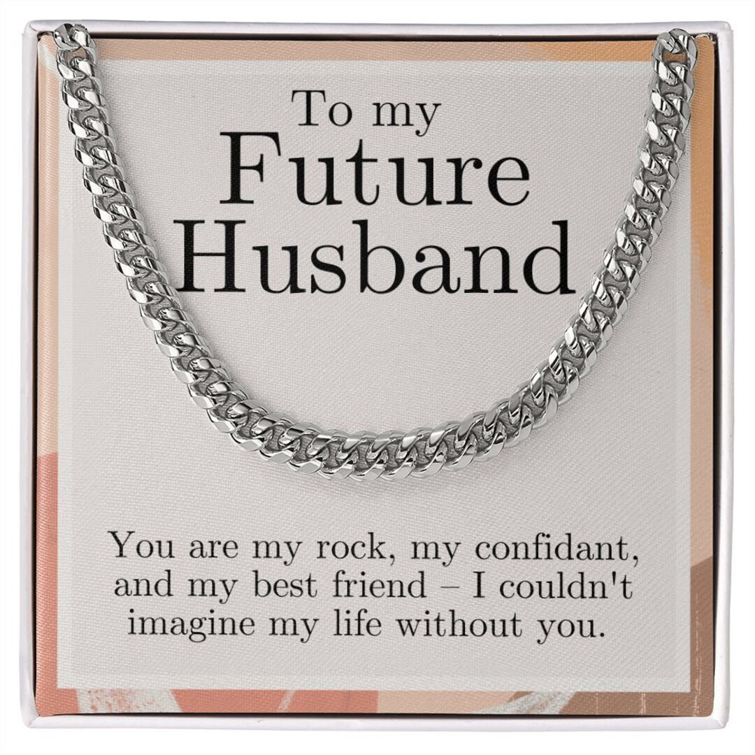 Surprise Your Future Husband Cuban Chain Necklace and Message Card Gift ...