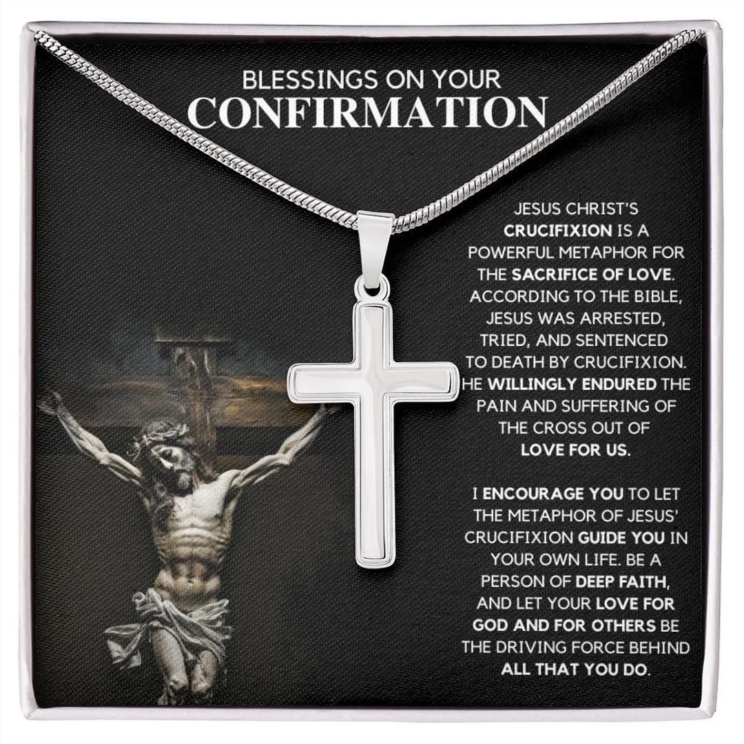 Confirmation Gift: Sacred Christian Cross Necklace Sacrament of ...