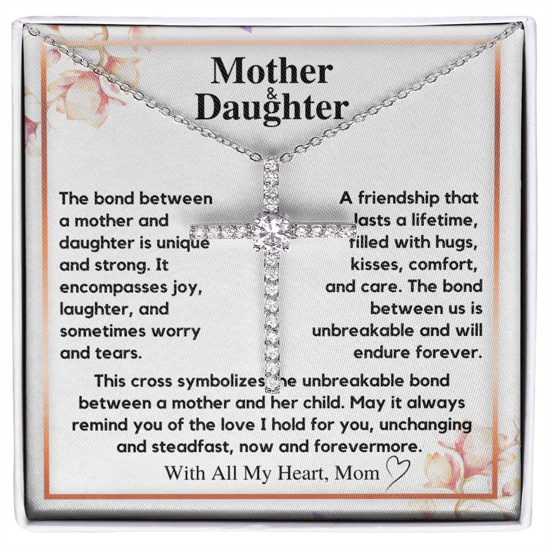 BONVEVI Christian Cross Gift for Daughter From Mom or Dad Perfect for ...