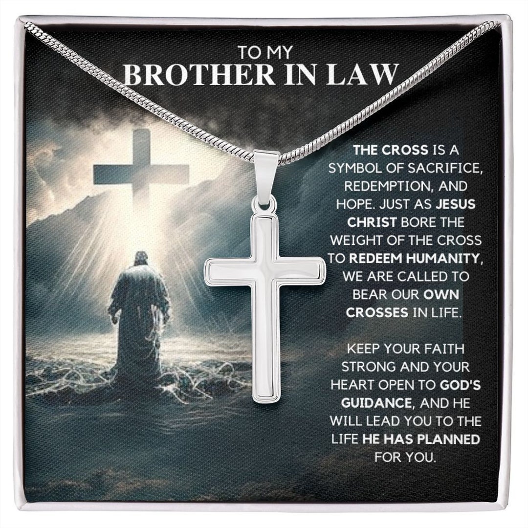 Brother-in-law Gift: Christian Cross Necklace With Message Card ...
