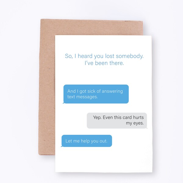 Funny Sympathy Card - Etsy