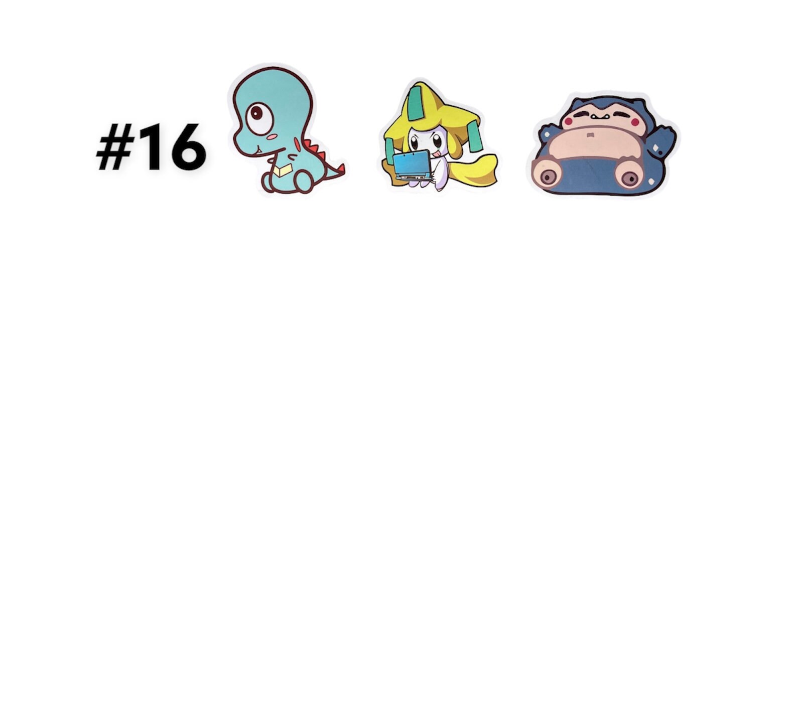 Cute Chibi Pokemon Stickers Set of 6 - Etsy