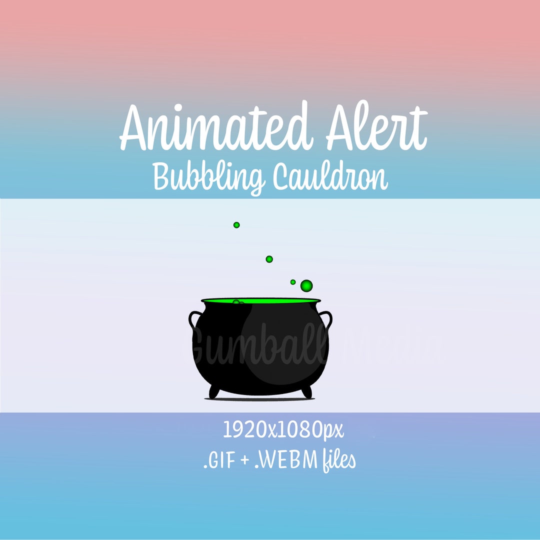 Witches Cauldron Animated Gif / Animated Stream Alert / Halloween ...