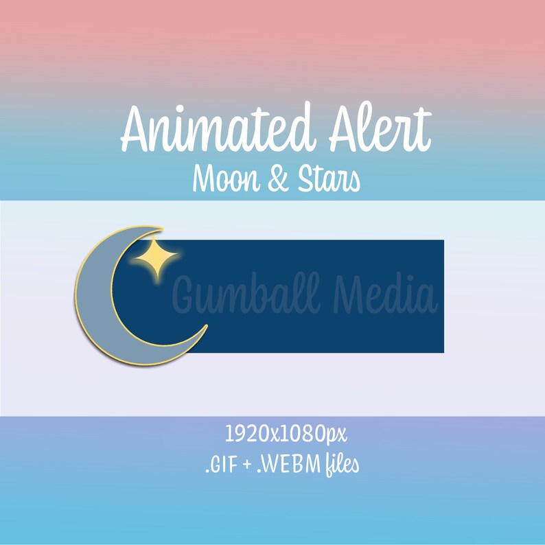 Moon and Stars Animated Stream Alert / Alert for Streamers / Twitch ...