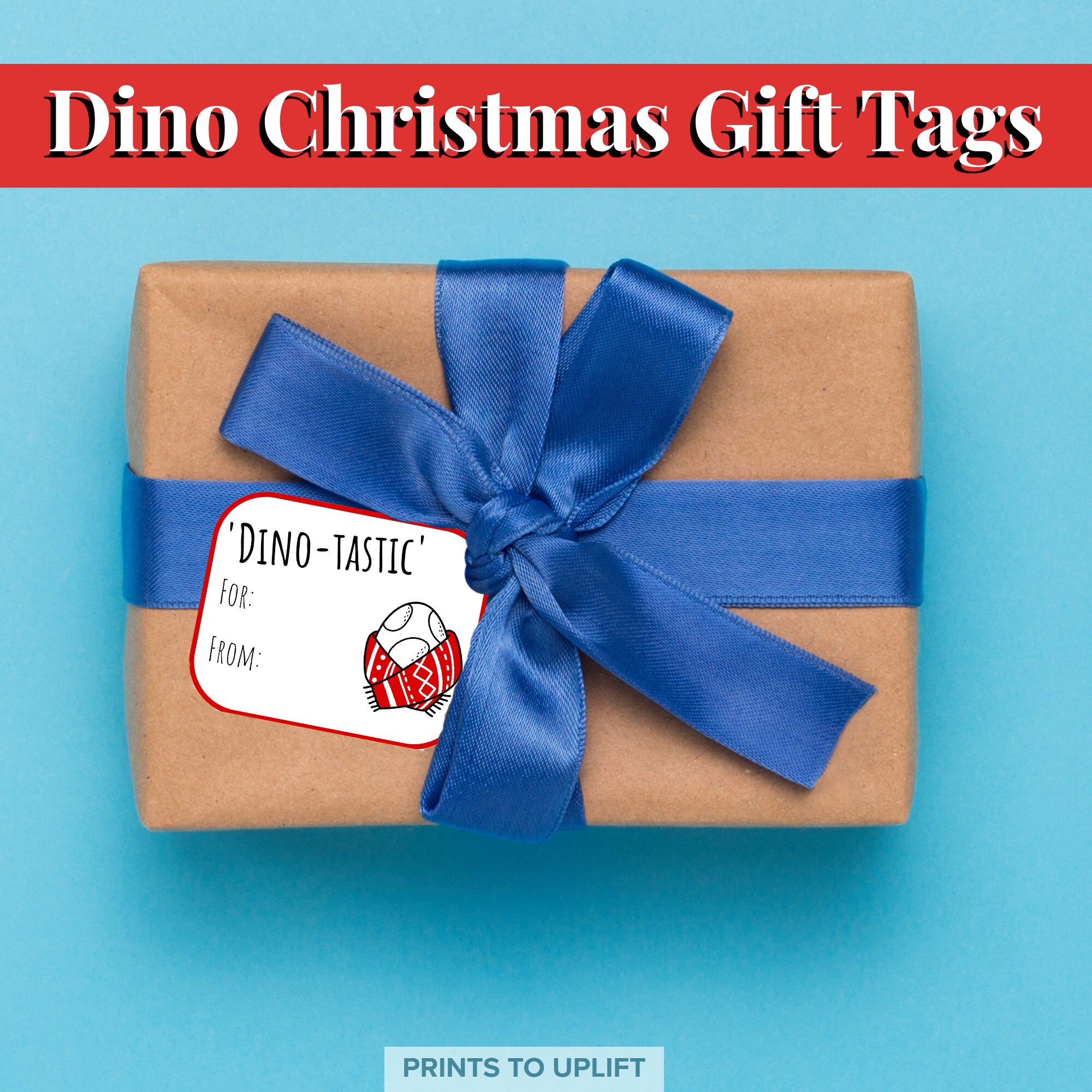 Dino Christmas Gift Tags, Printable, Great for Kids, Dinosaurs, 8.5x11 ...