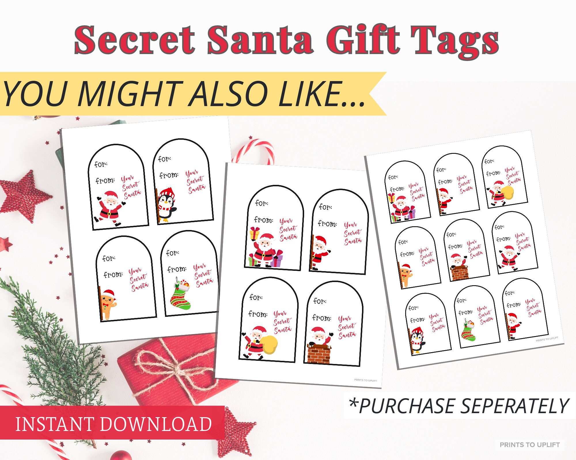 Christmas Cozy Sock Gift Tags, Printable, Great Gift for Teachers ...