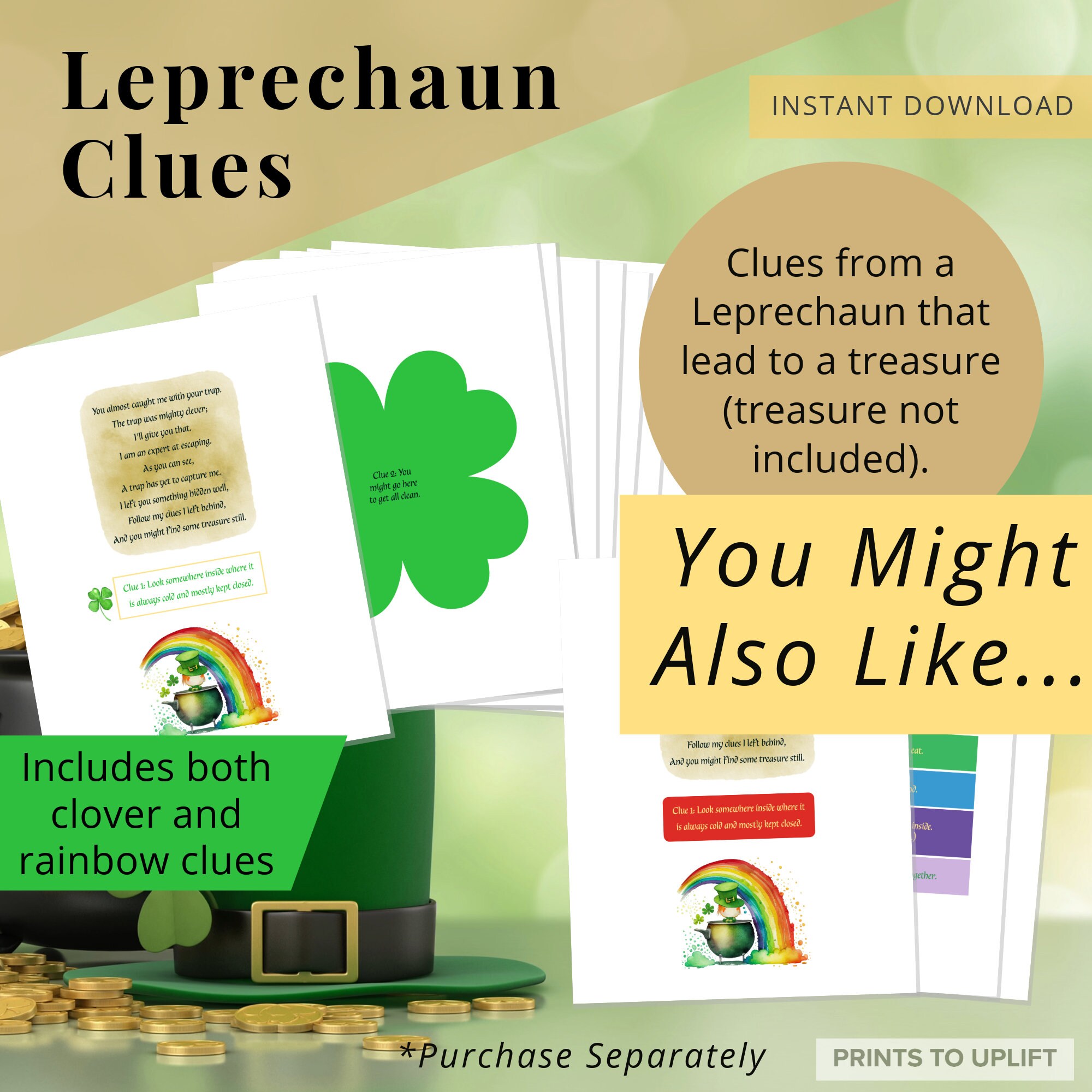 Leprechaun Bait Treat Bag Topper, Fun for Saint Patrick's Day ...