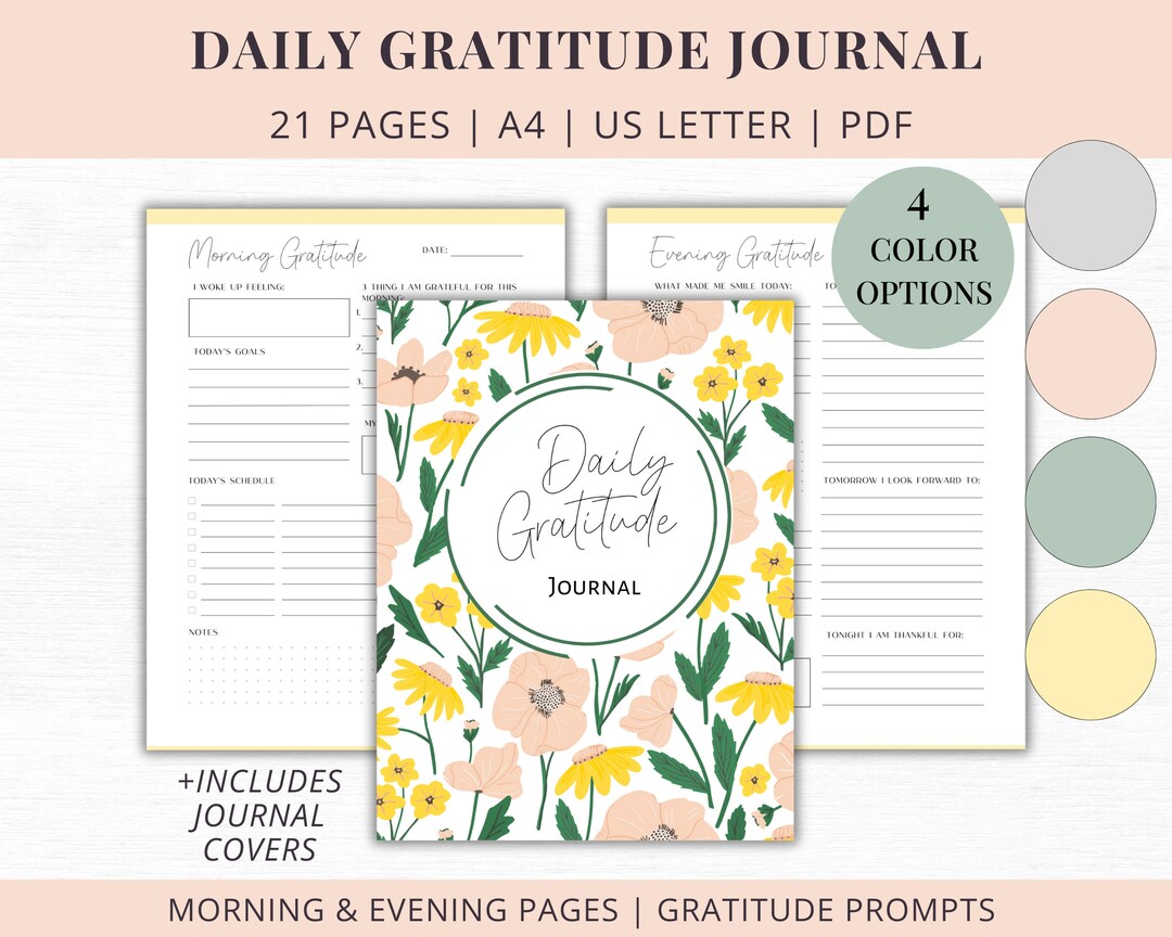 Daily Gratitude Journal | Morning and Evening Journal | Gratitude ...