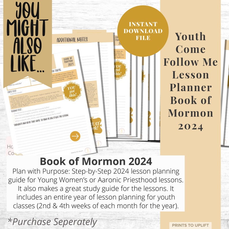 Come Follow Me Kids Book of Mormon Art Journal 2024, Printable, Families, Primary Class ...