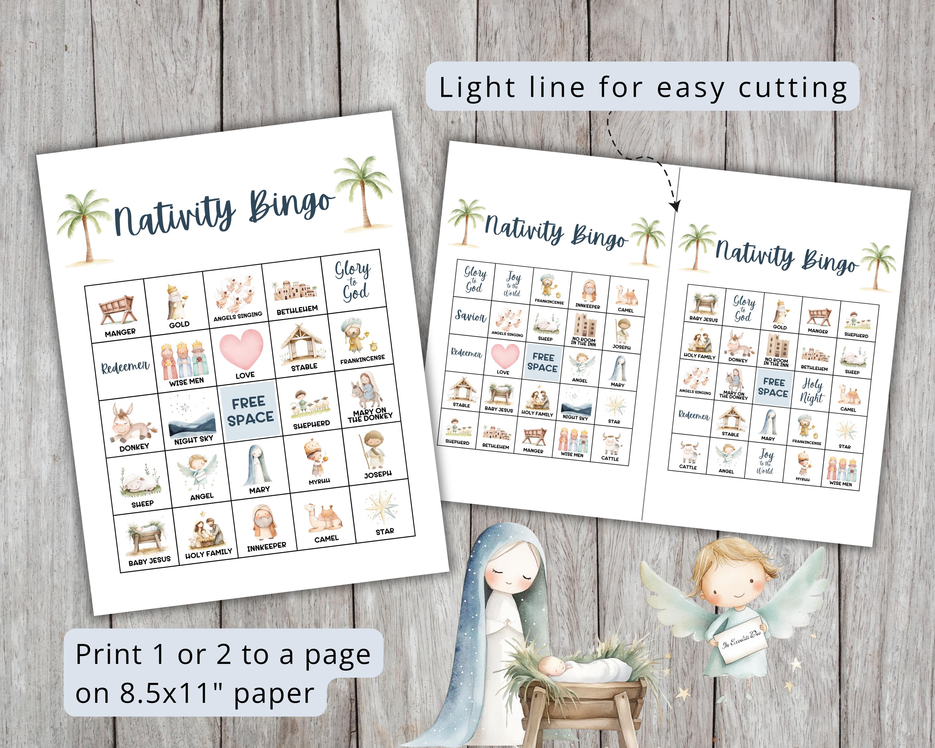 Christmas Nativity Bingo | Printable Nativity Bingo Game | 50 Bingo ...