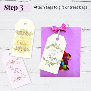 Christ Centered Easter Tags, Printable Tag, He Has Risen, Rejoice in ...