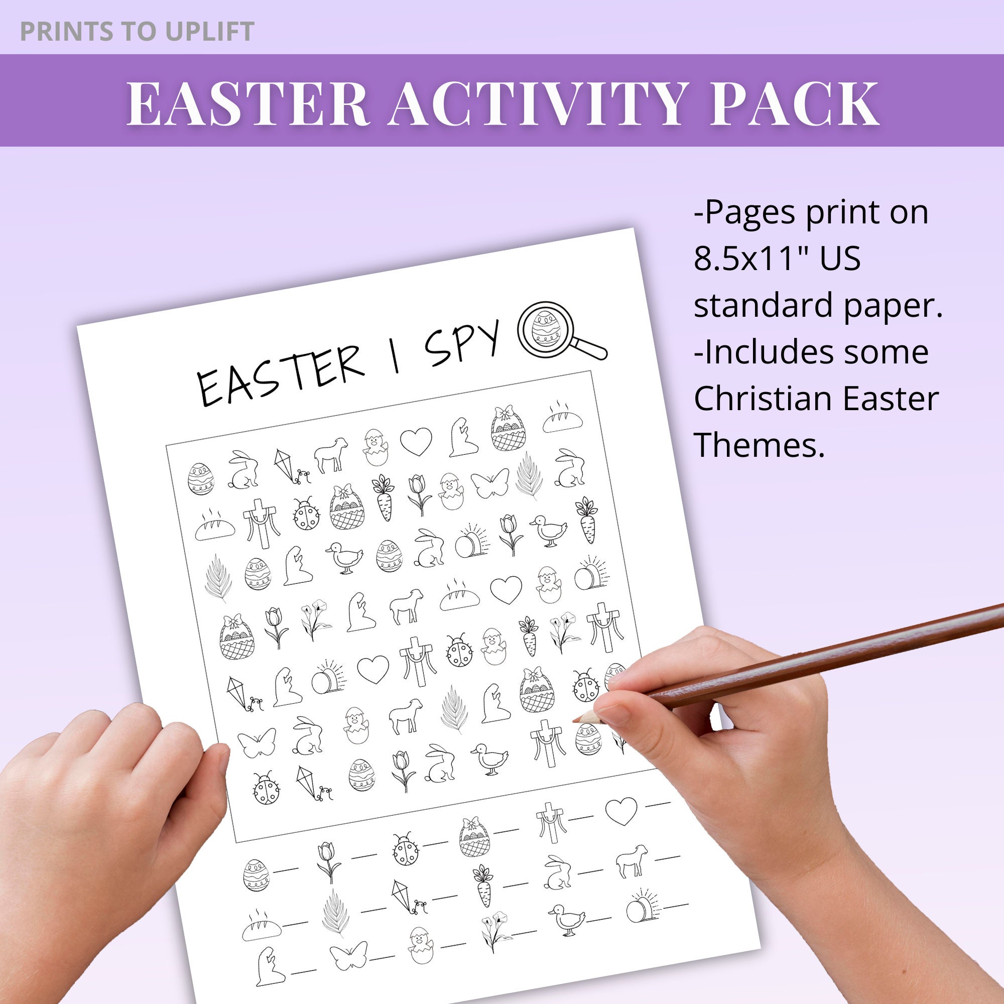 Easter Coloring Activity Pack, Fun for Kids, Printable, 8.5x11, Finding ...