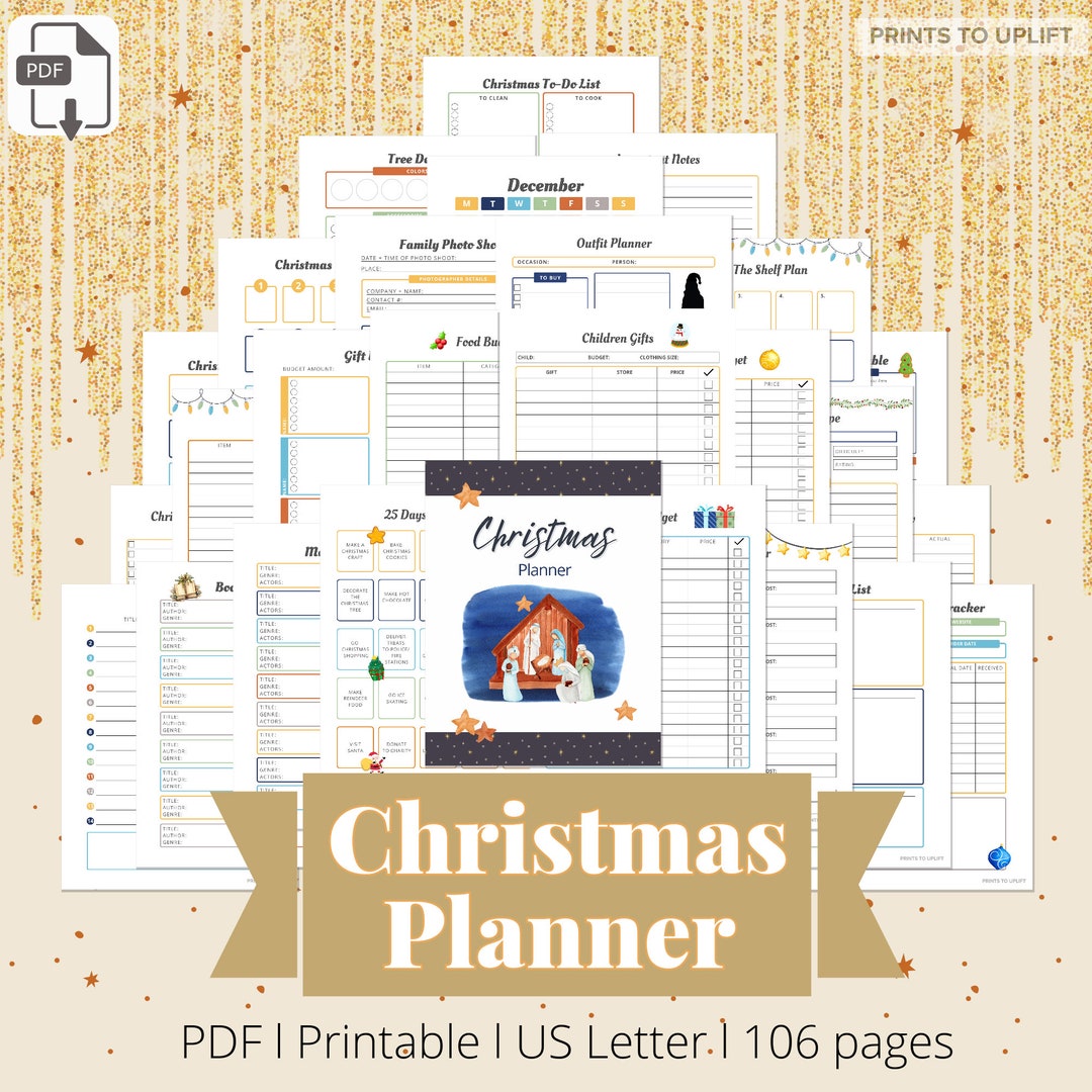 Christmas Planner, Activity Plans, Gift Plan, Shopping Lists, Holiday ...