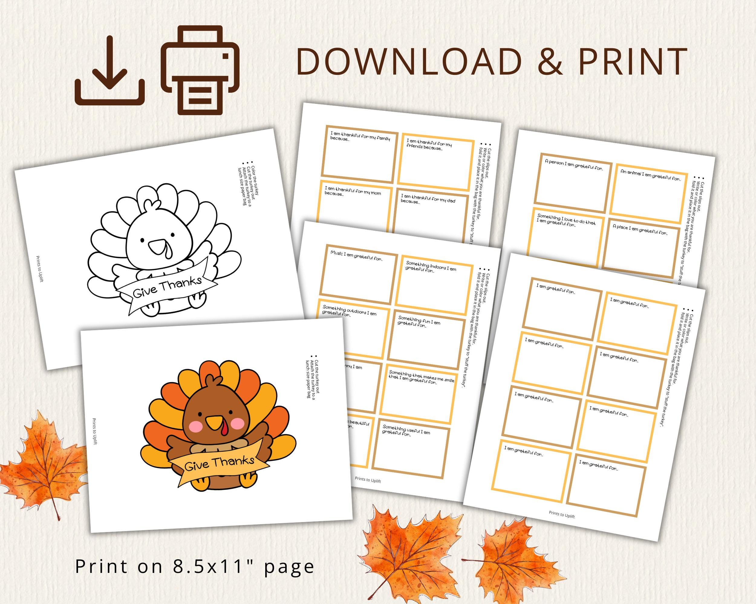 Thanksgiving Gratitude | Printable Thanksgiving Activity | Stuff the ...