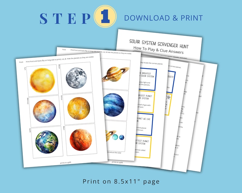 Space Scavenger Hunt | Printable | Solar System Game for Kids | Great ...