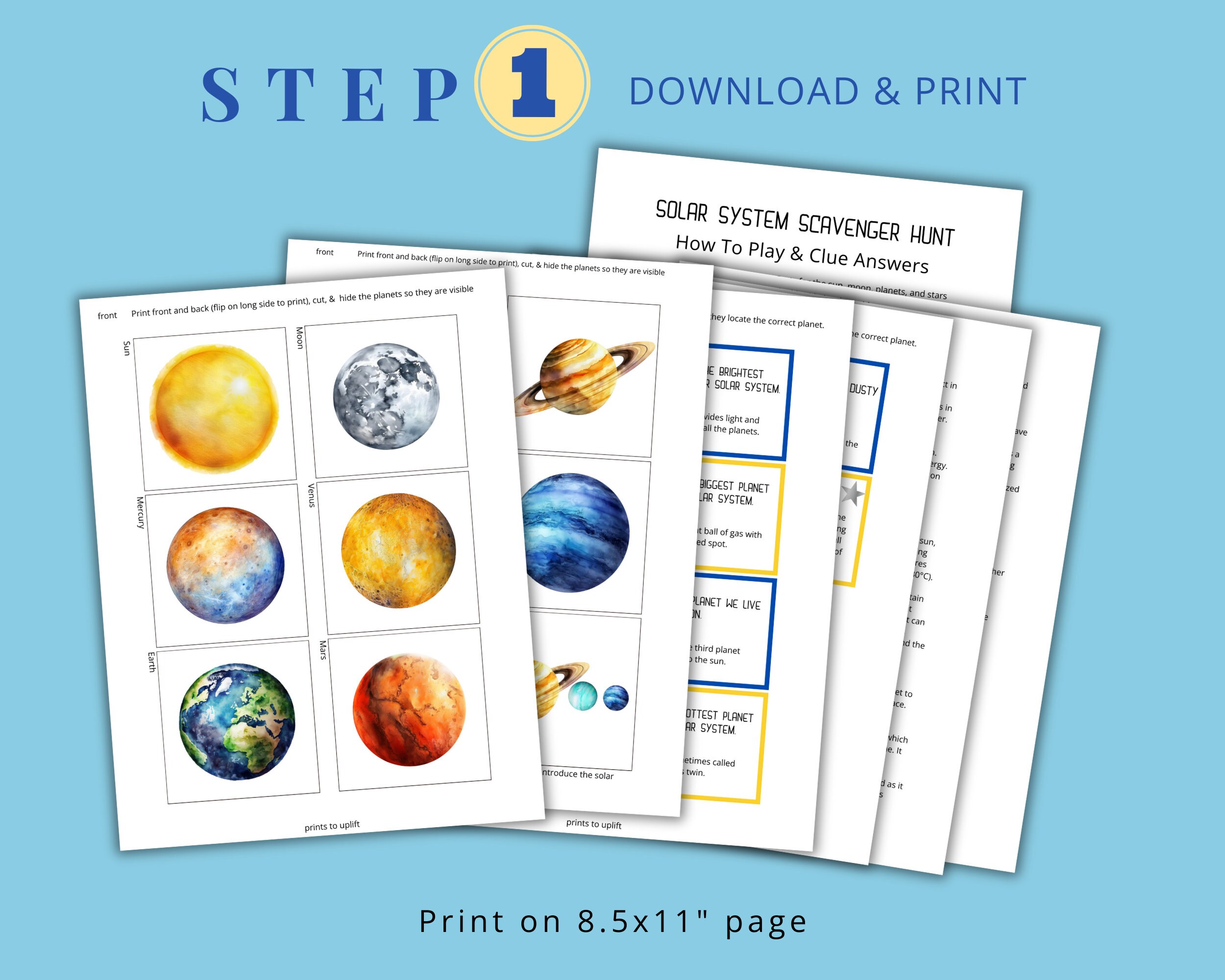Space Scavenger Hunt | Printable | Solar System Game for Kids | Great ...