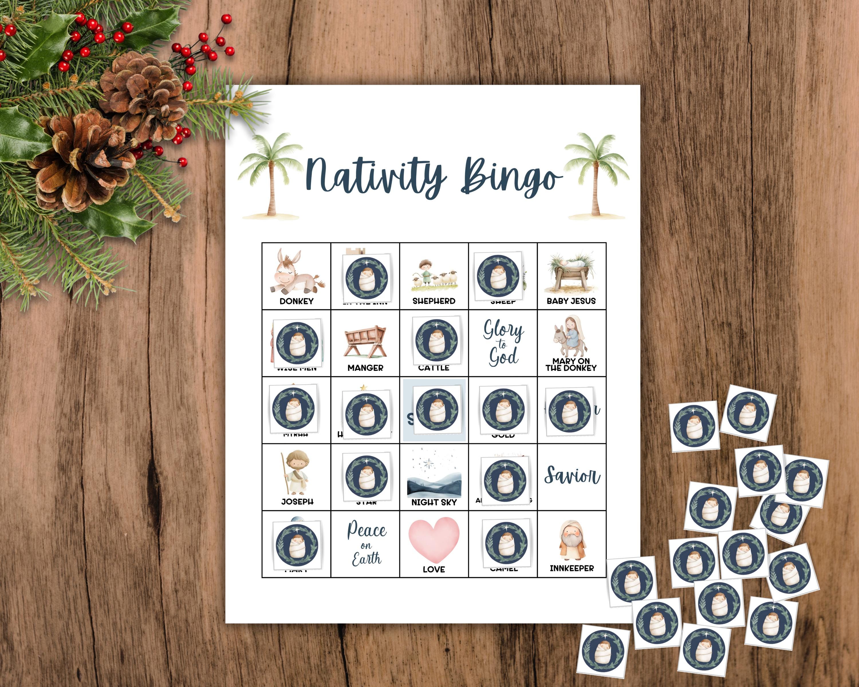 Christmas Nativity Bingo | Printable Nativity Bingo Game | 50 Bingo ...
