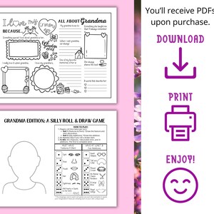 All About My Grandma & Roll a Grandma, A Silly Roll and Draw Game ...