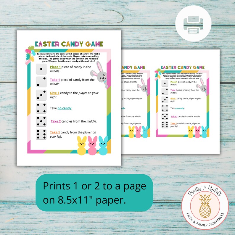 Easter Candy Dice Game, Fun for Kids, Teens, and Adults, Great for ...