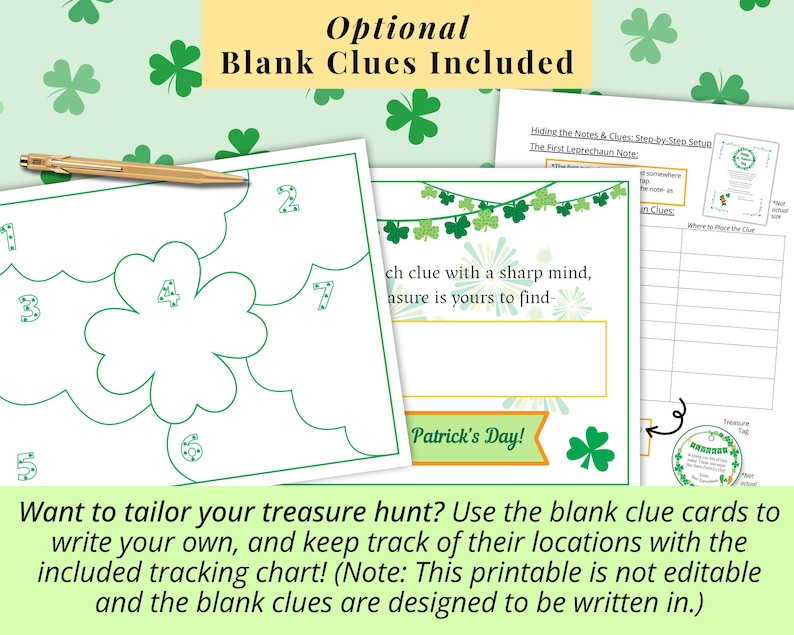 Leprechaun Letter | Treasure Hunt Clues From a Leprechaun | Printable ...