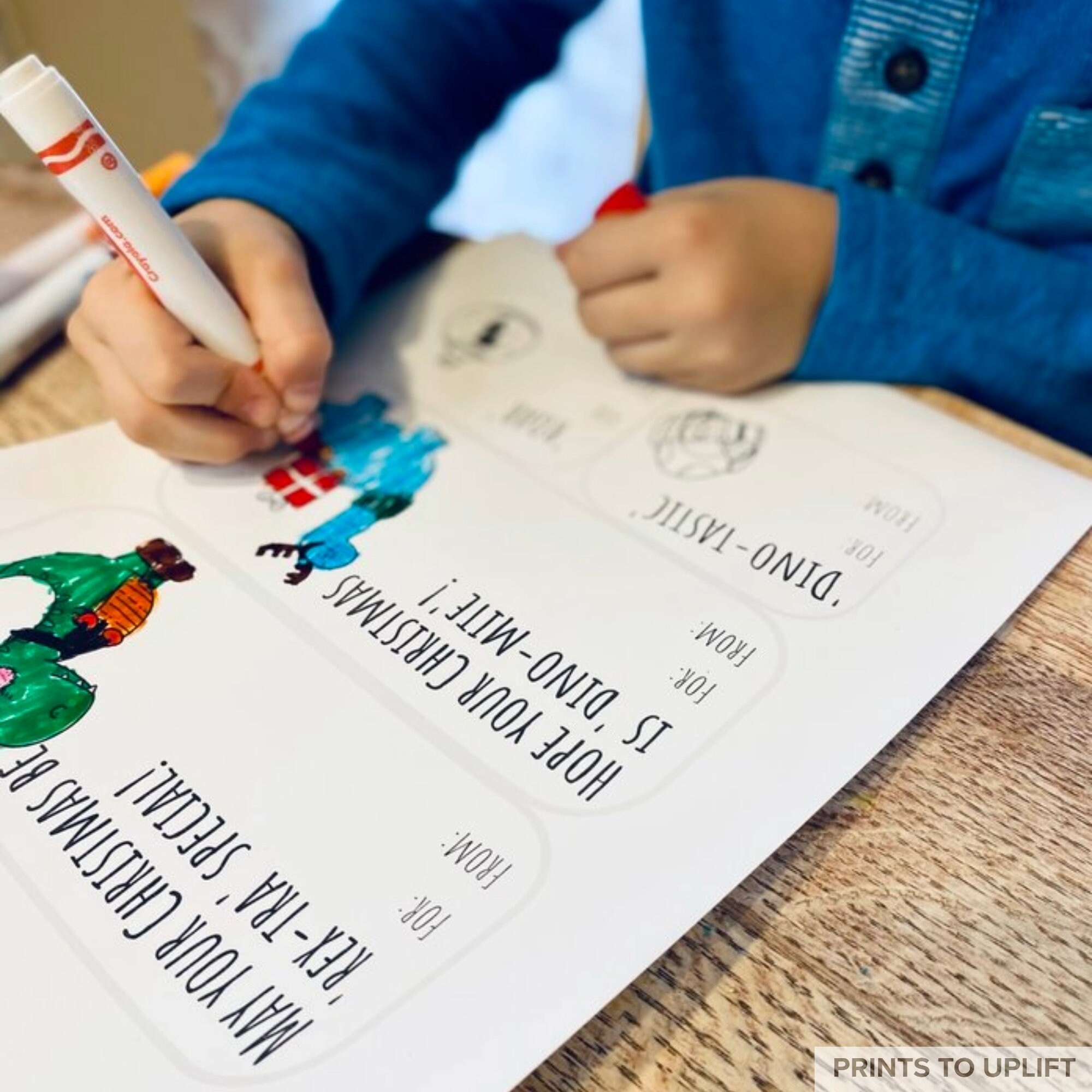 Dino Christmas Gift Tags, Printable, Great for Kids, Dinosaurs, 8.5x11 ...