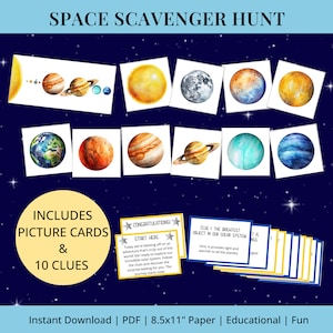 Space Scavenger Hunt | Printable | Solar System Game for Kids | Great ...