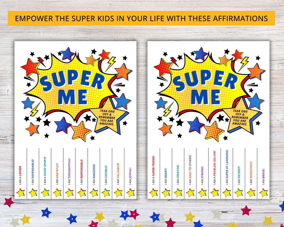 Positive Affirmations for Kids | I Am Affirmation | Super Theme ...