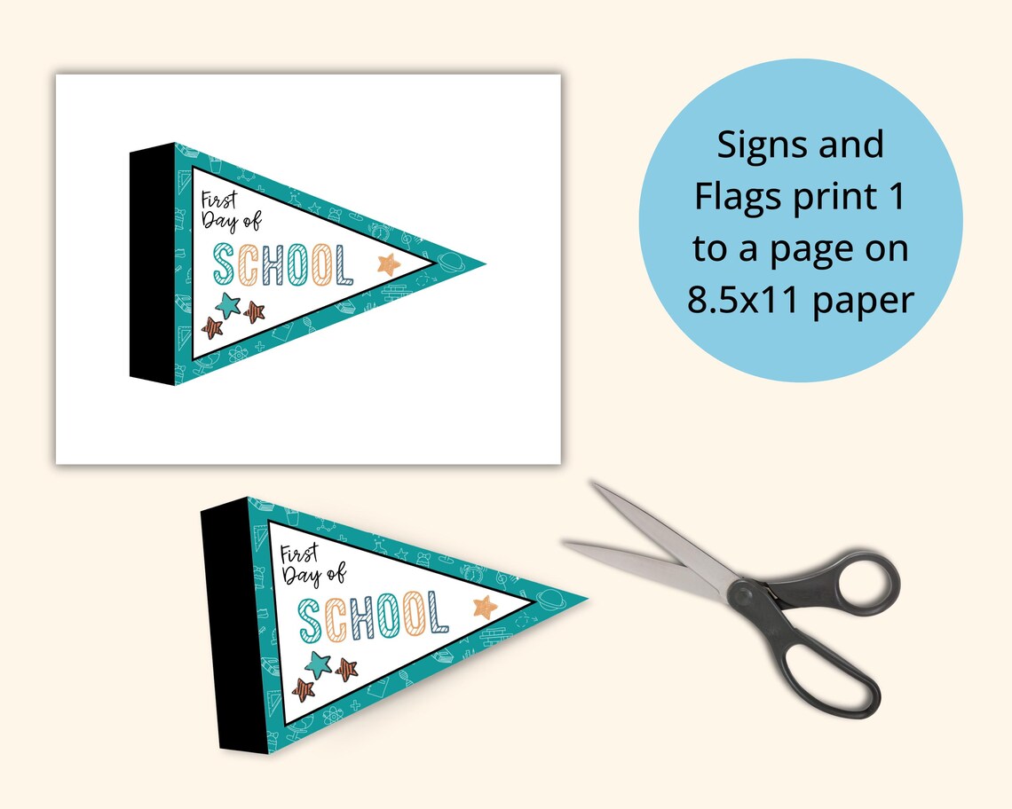 2nd Grade Back to School Flags and Signs | 2025 School Year | First Day ...