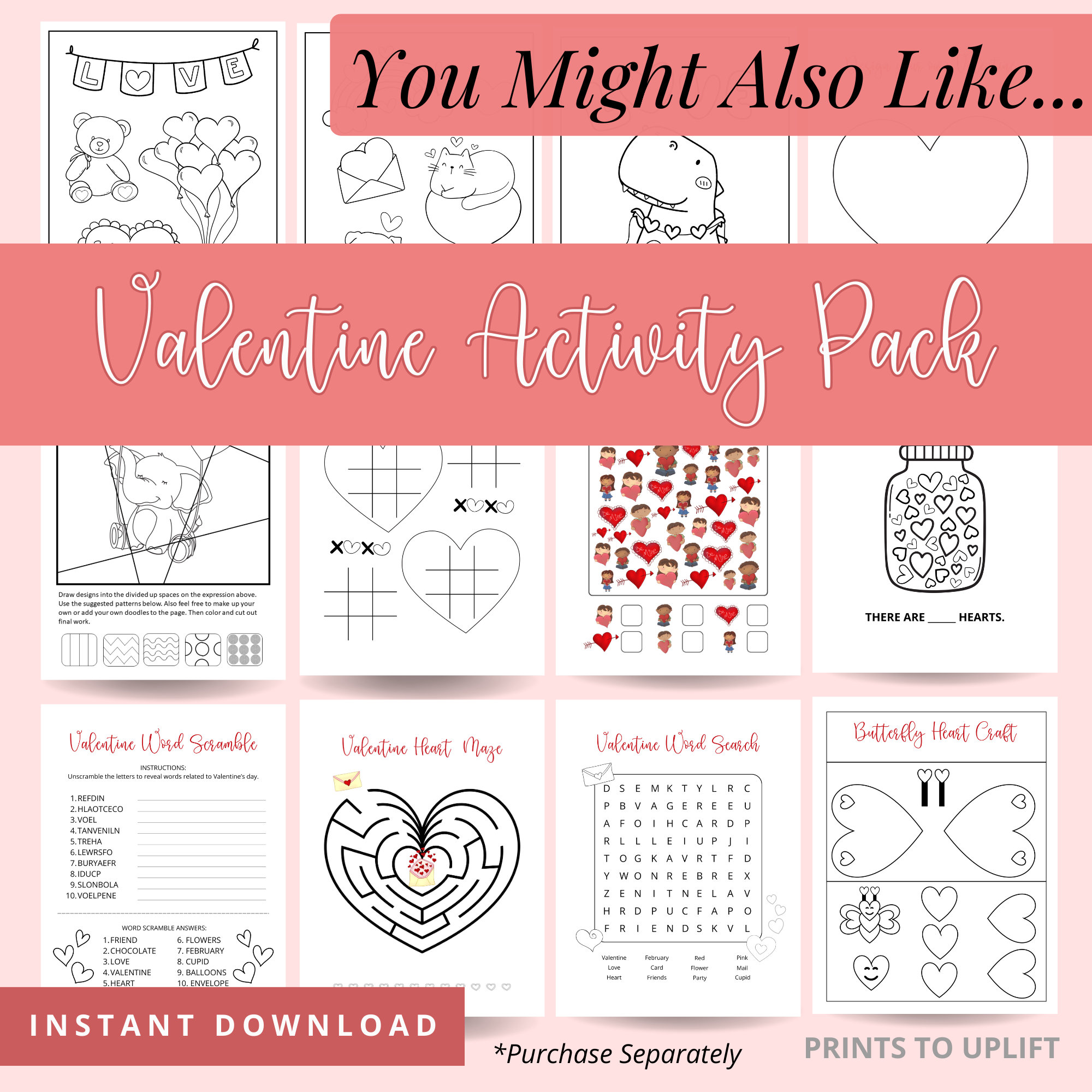 Teacher Valentine Topper, Valentine's Day, Teaching is a Work of Heart ...