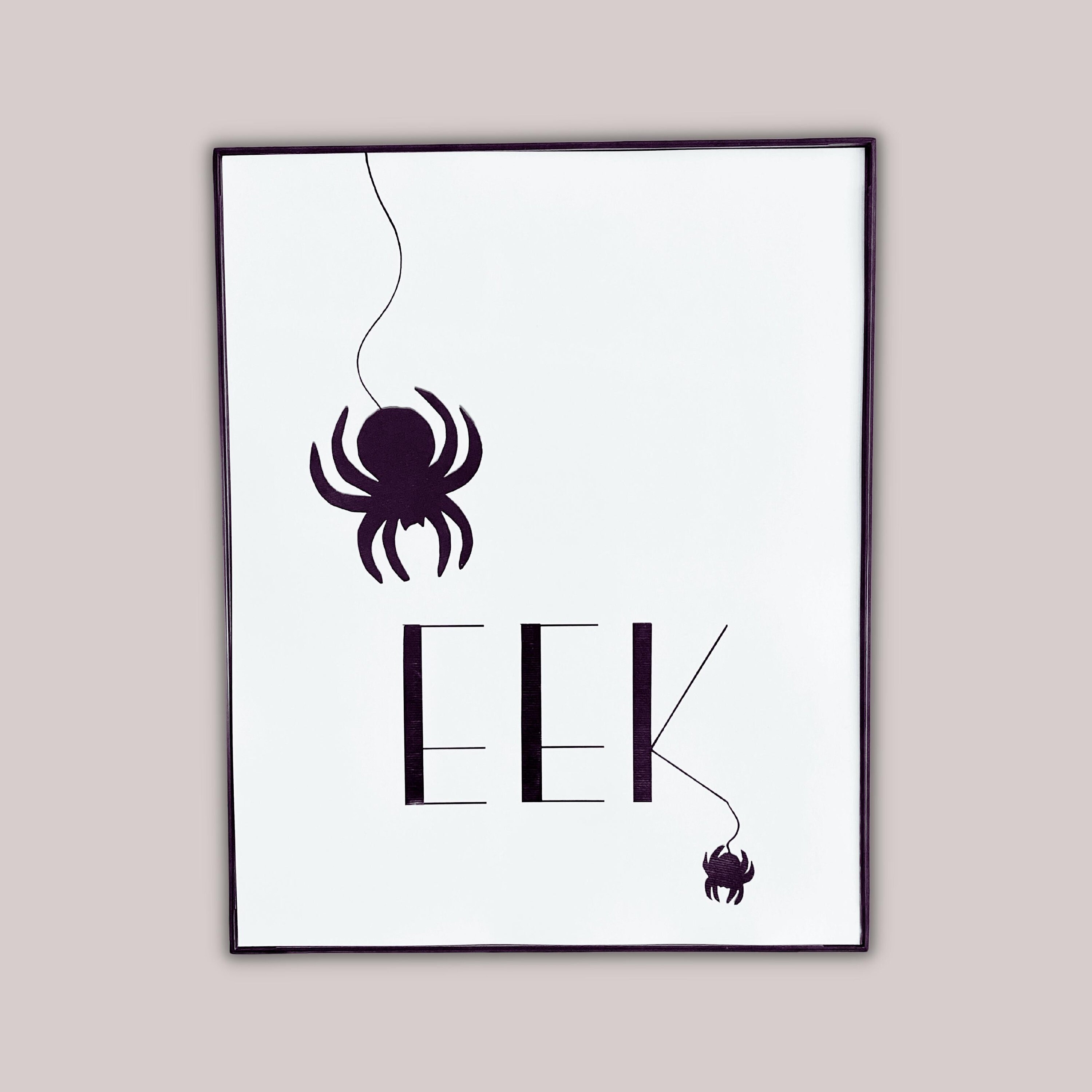 Eek Spider Print Instant Download Printable Halloween Wall - Etsy