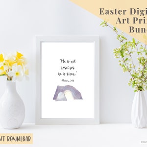 Easter Digital Art Print Bundle Religious Christian Scripture Instant ...