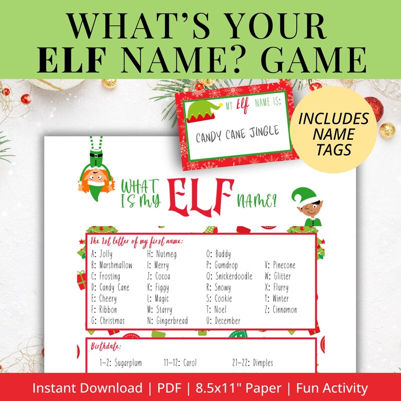 Whats Your Elf Name - Etsy