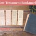 New Testament Bookmarks Instant Download Set of Twelve Front and Back ...