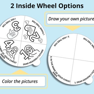 Prayer Steps Coloring Wheel Activity | Teaching Prayer LDS | Printable ...