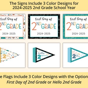 2nd Grade Back to School Flags and Signs 2024 School Year First Day of ...
