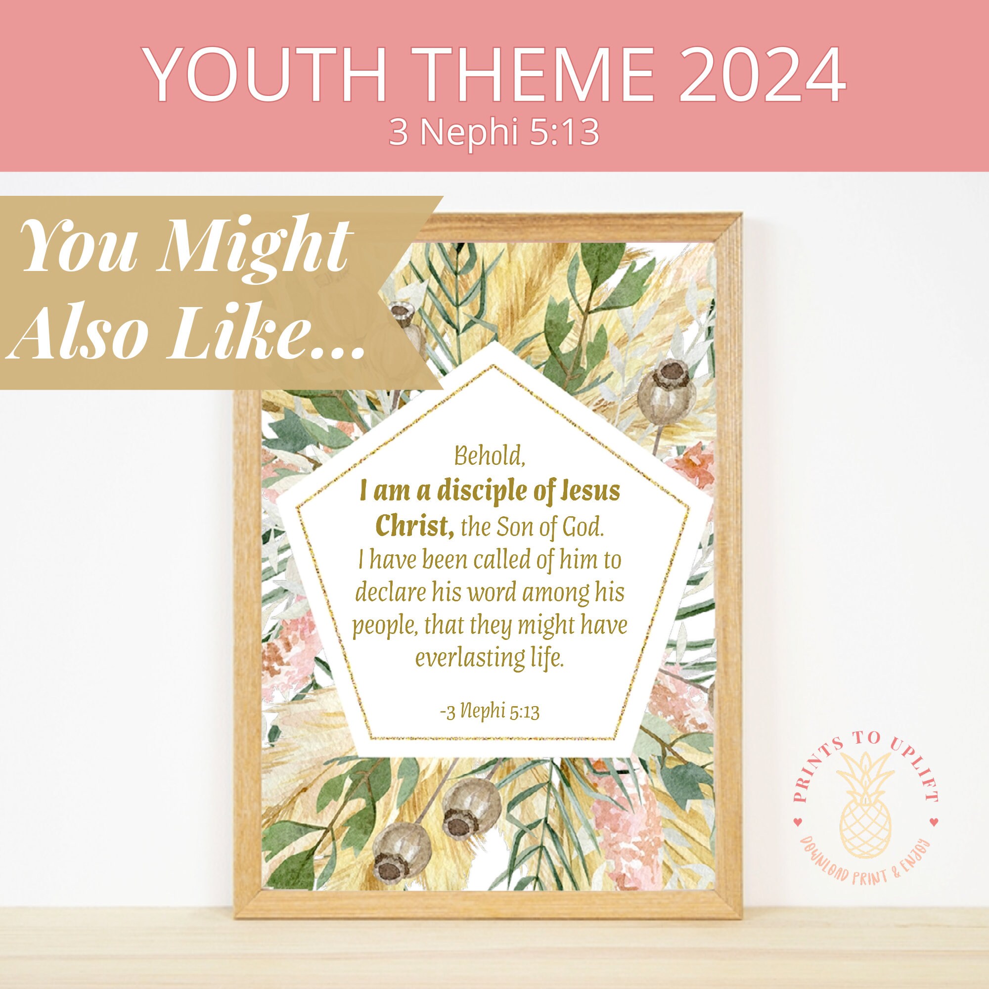 2024 Youth Theme Poster, Instant Download, LDS, Wall Art, I Am a ...