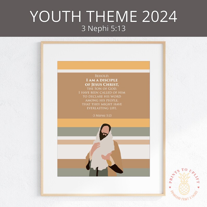 2024 Youth Theme Poster, Instant Download, LDS, Wall Art, I Am a ...