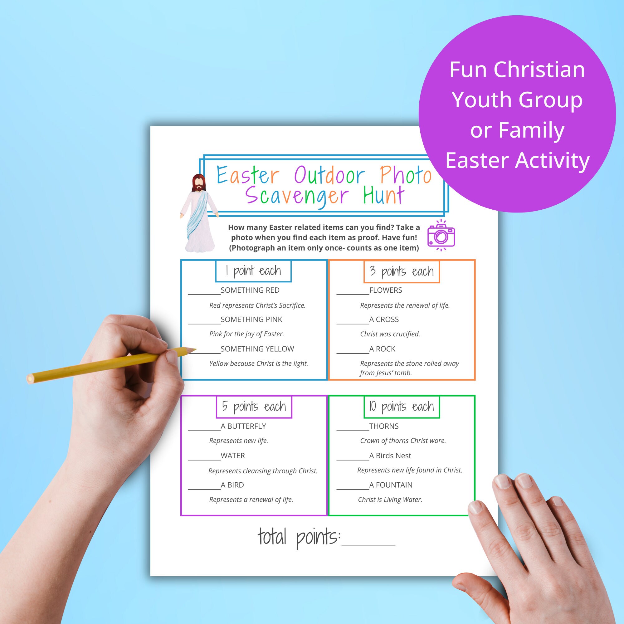 Christian Easter Photo Scavenger Hunt, Instant Download, Teens, Adults ...