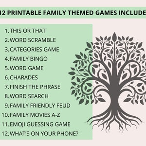 Family Reunion Games Bundle Instant Download Family Gathering ...