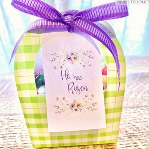 Christ Centered Easter Tags, Printable Tag, He Has Risen, Rejoice in ...