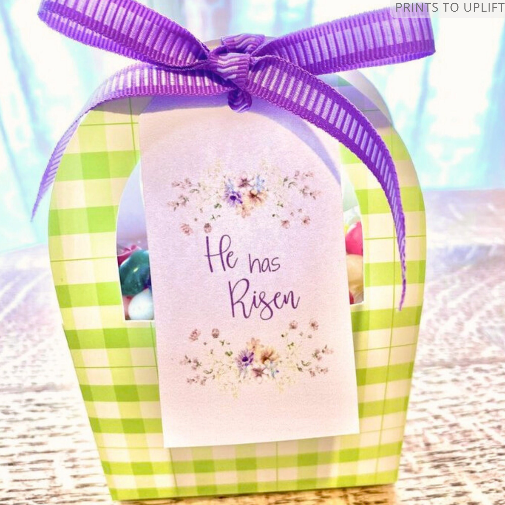 Christ Centered Easter Tags, Printable Tag, He Has Risen, Rejoice in ...