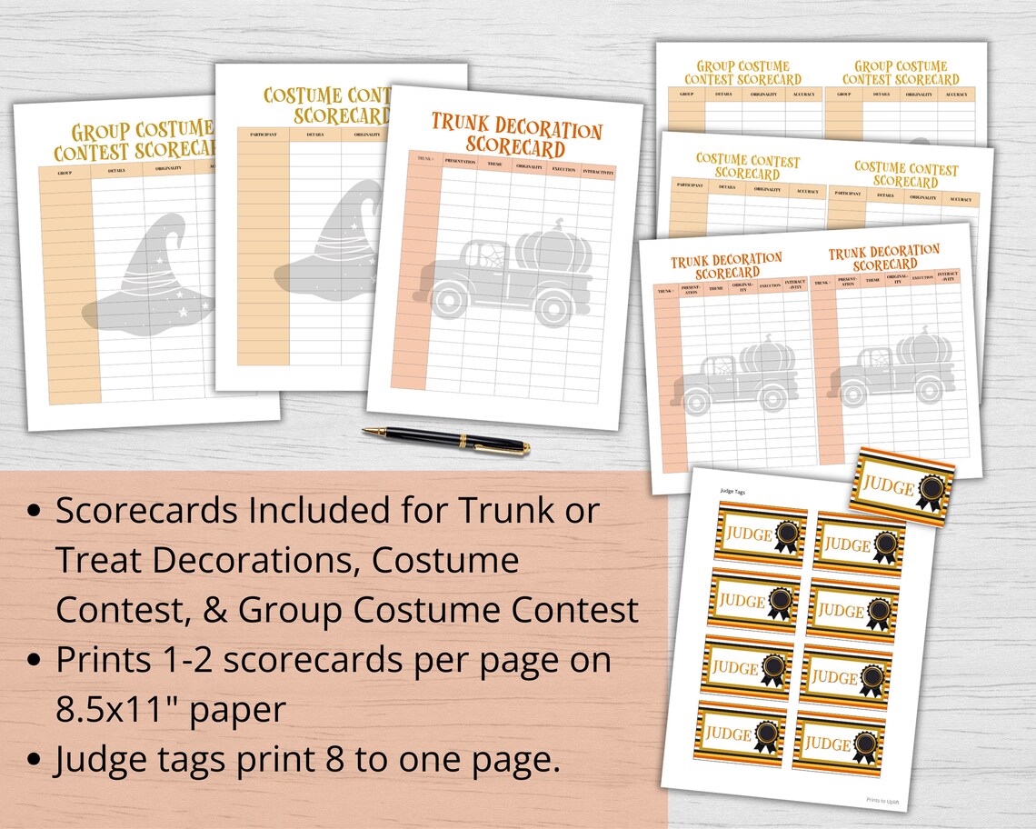 Trunk or Treat Award Certificate Bundle | Trunk Awards & Costume Awards ...